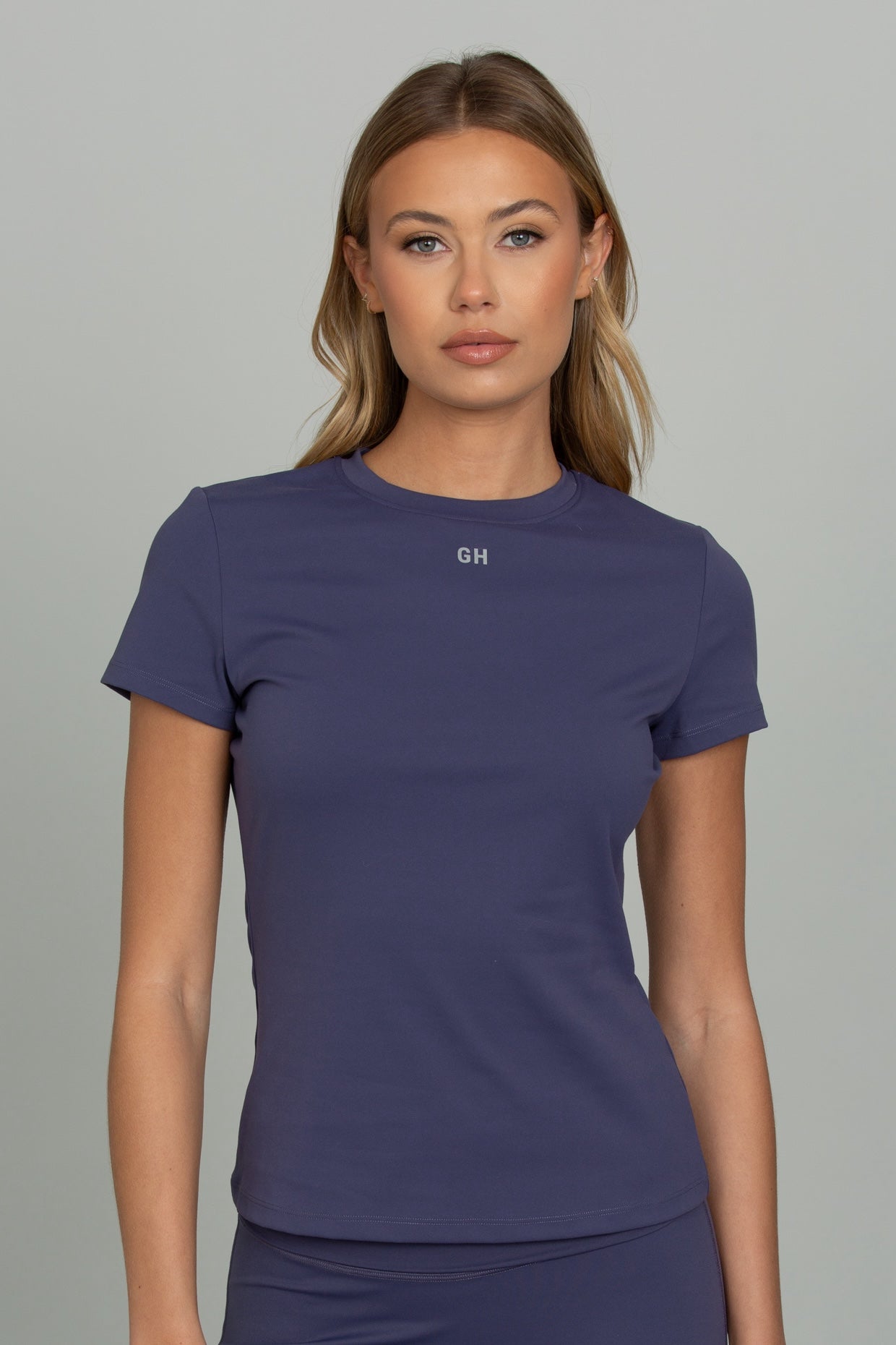 Pale Indigo Essential Full Length Short Sleeve – Gold Hinge