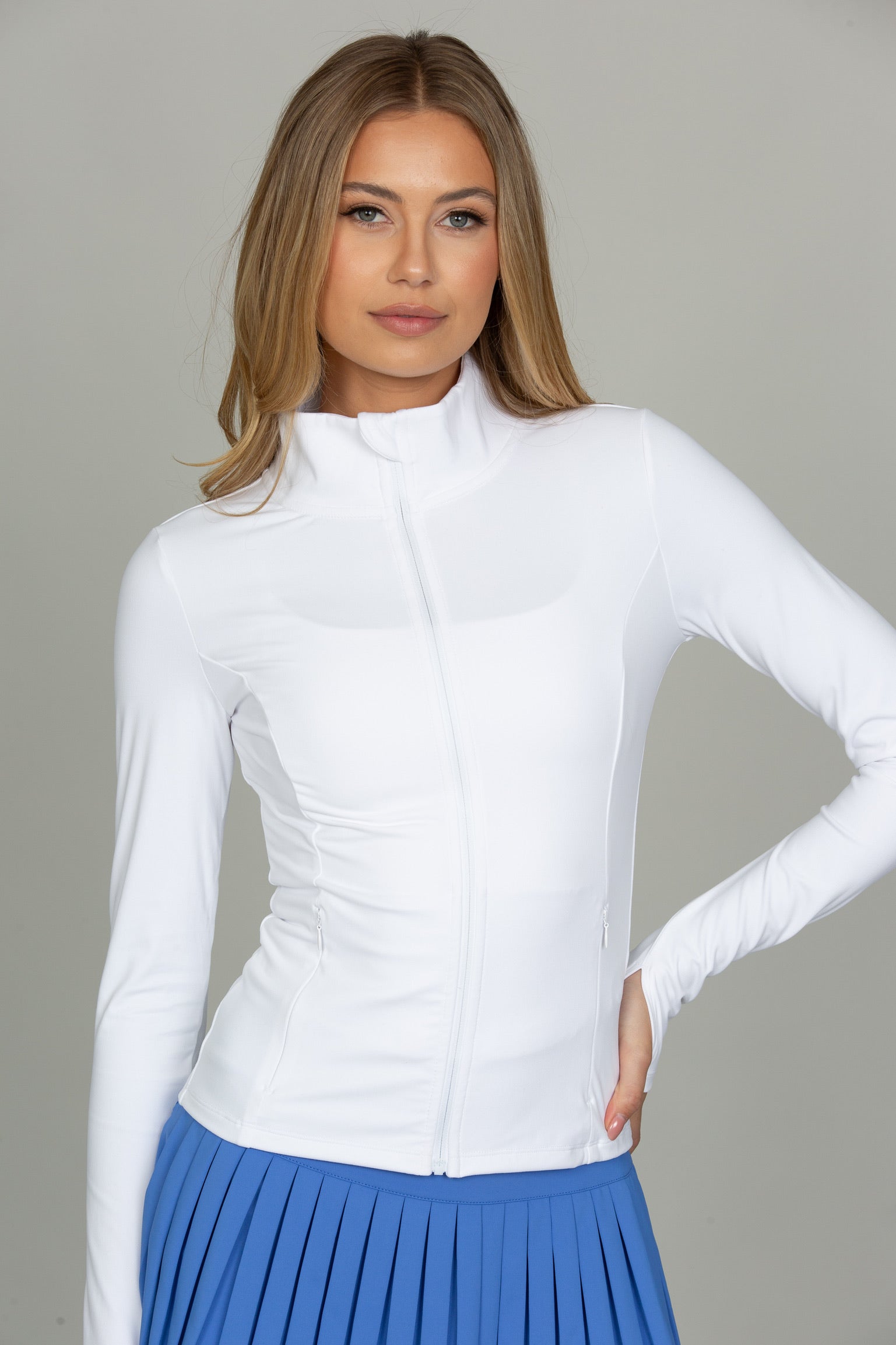 White StrydeForm Jacket – Gold Hinge